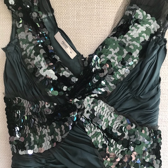 Prada | Dresses | Boho Vintage Prada Dress With Sequin Paneling | Poshmark